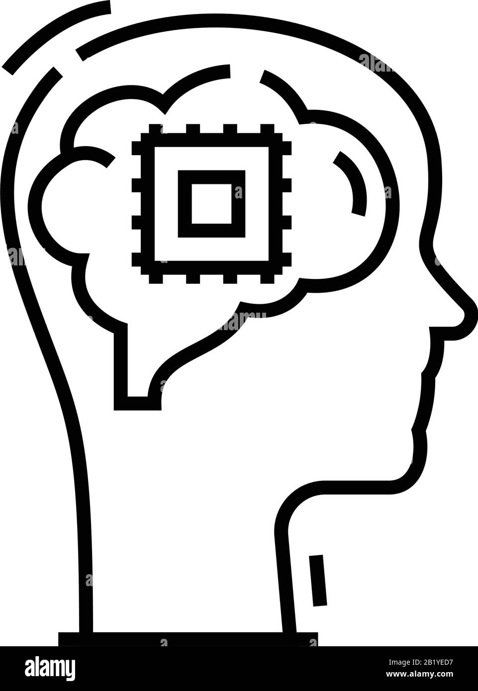 Memory abilities line icon, concept sign, outline vector illustration, linear symbol Stock ...