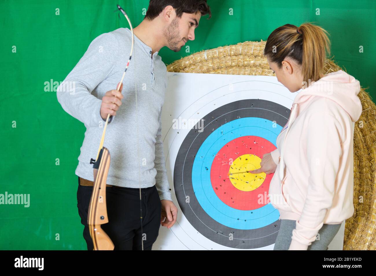 archery athletes aiming at a target Stock Photo - Alamy