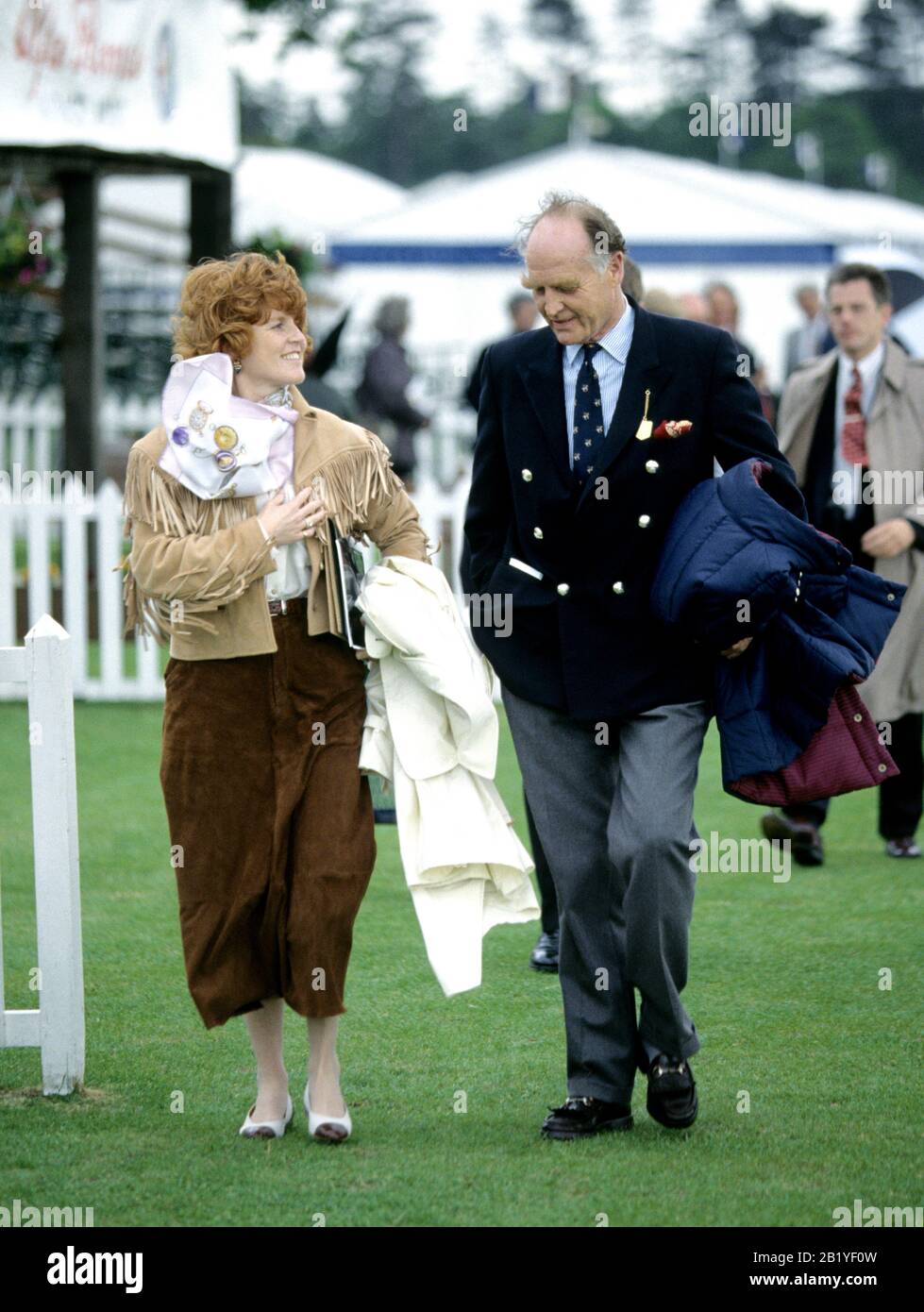 The duchess of york and her father major ronald ferguson hi-res stock ...