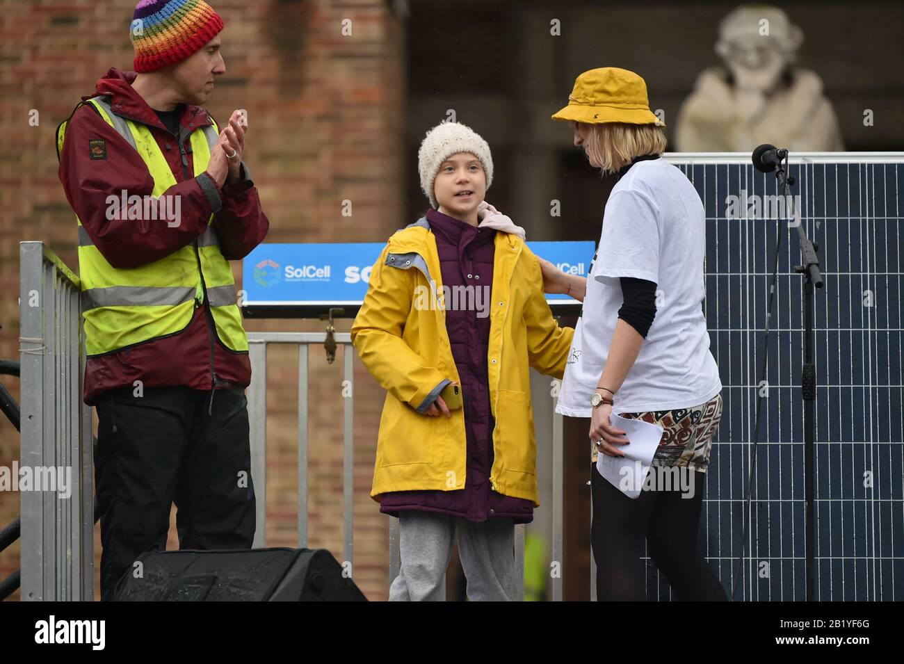 Environmental activist Greta Thunberg at a Bristol Youth Strike 4 ...