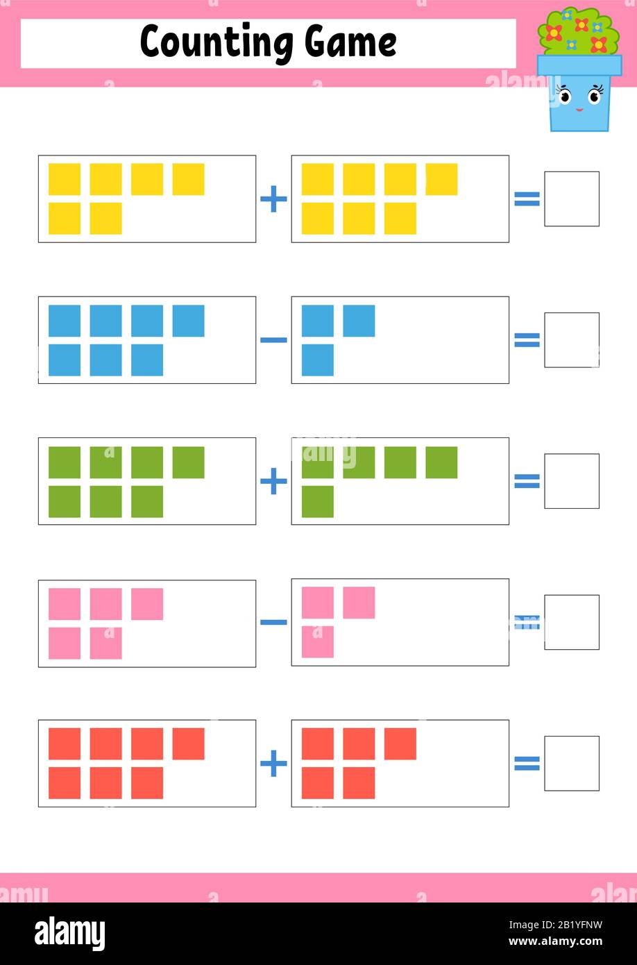 Counting game for preschoolers. Educational mathematical game on ...