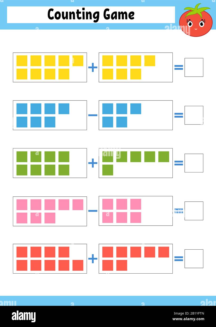 Counting game for preschoolers. Educational mathematical game on ...