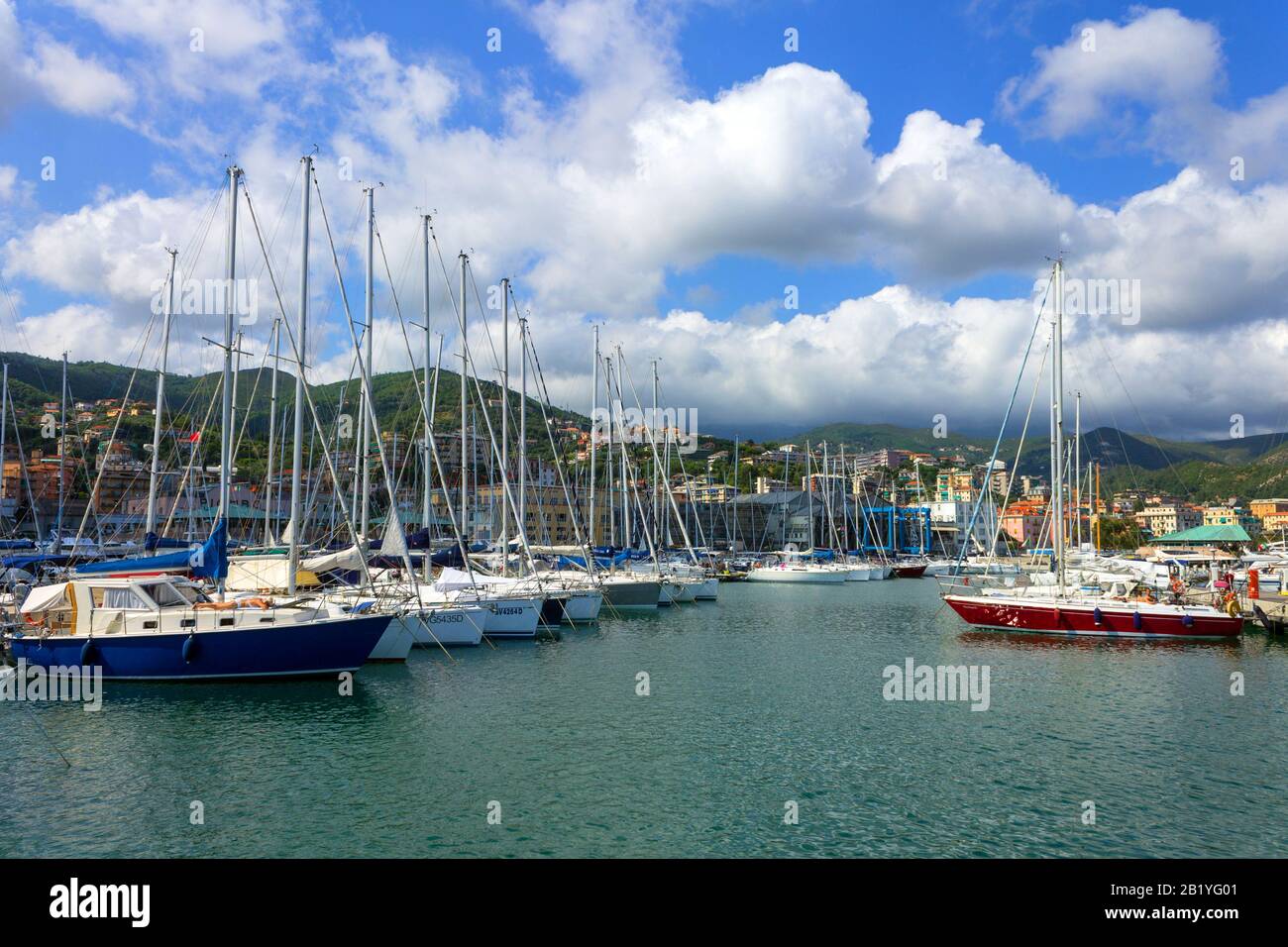 Italy, Liguria, Varazze, the harbour Stock Photo - Alamy