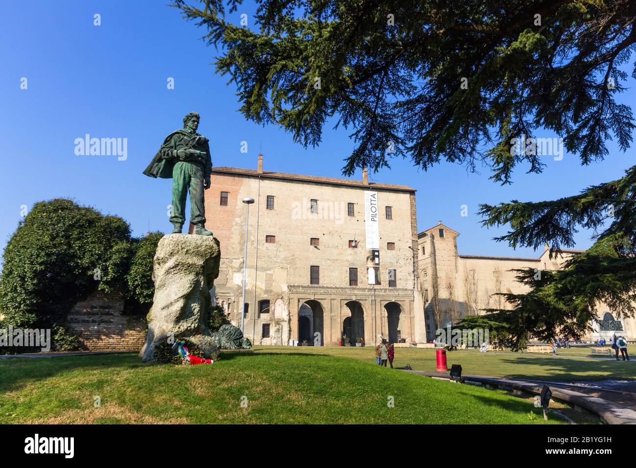 Italy, Emilia Romagna, Parma, Piazza della Pace, monument to the ...