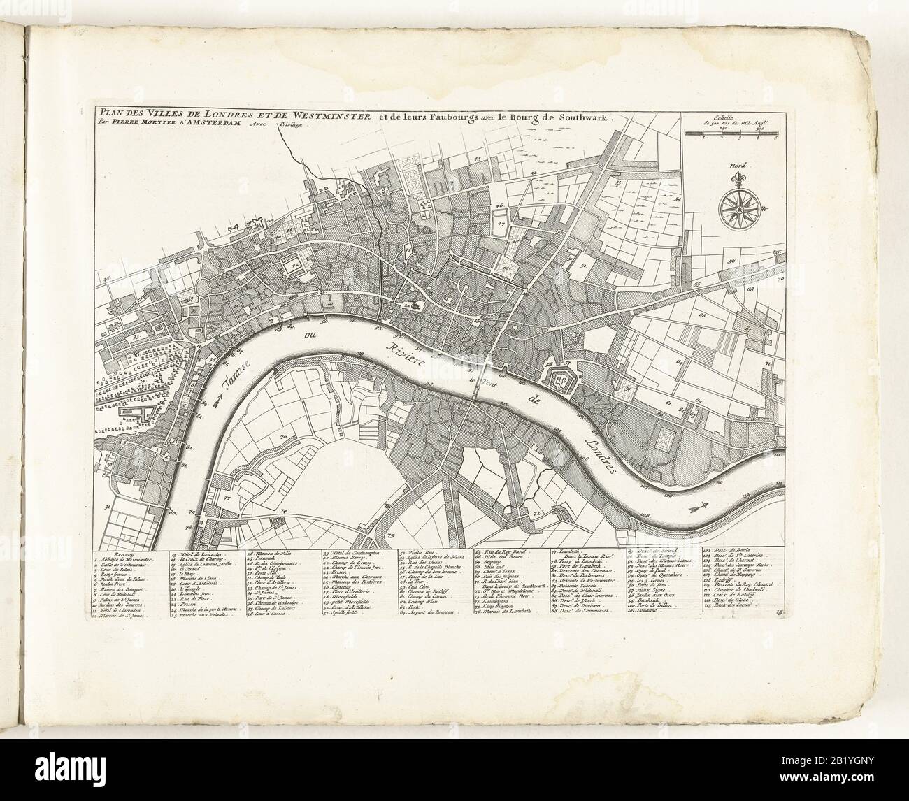 Old map london compass hi-res stock photography and images - Alamy