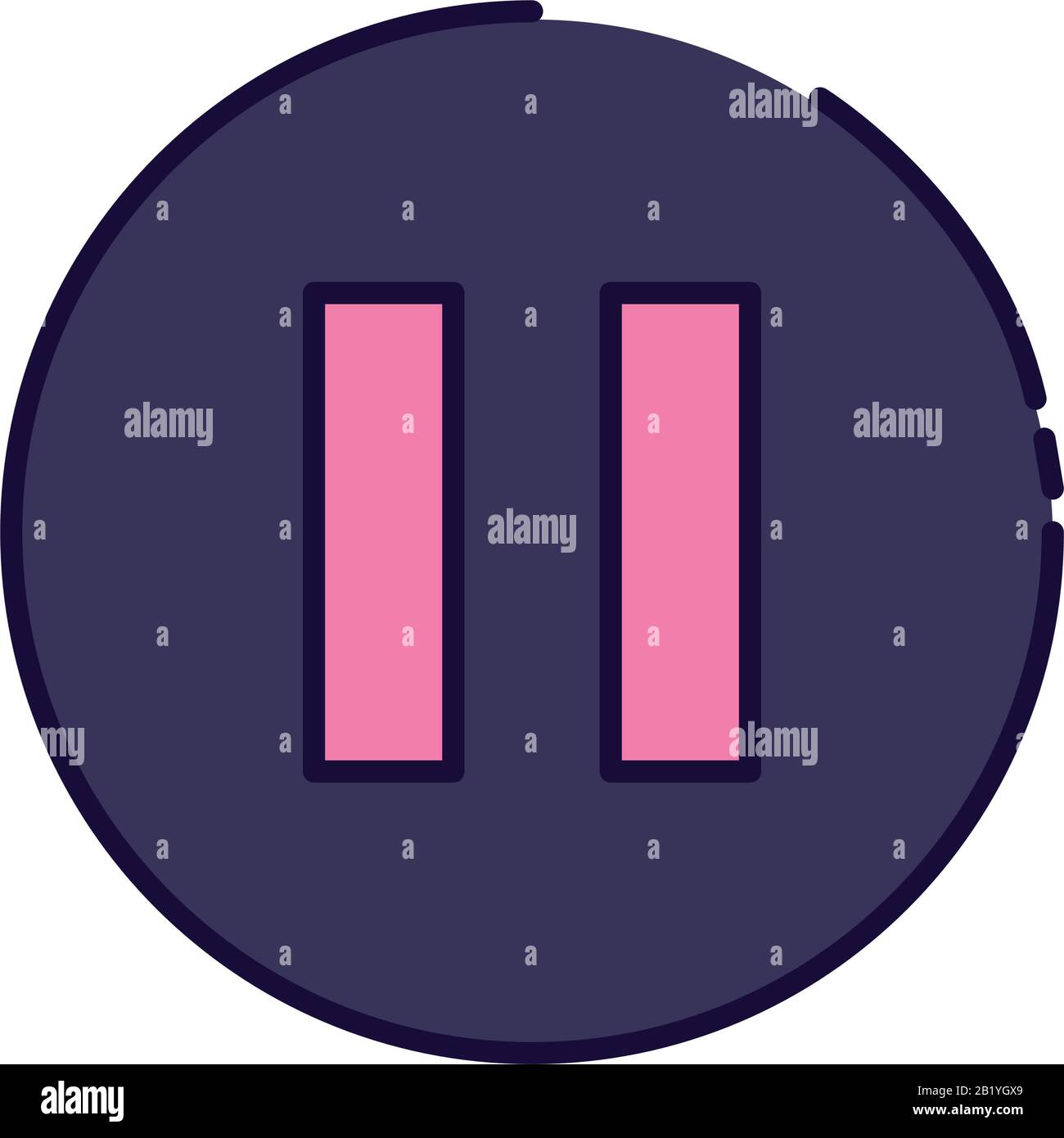 pause button fill style icon design, Music sound melody song musical ...