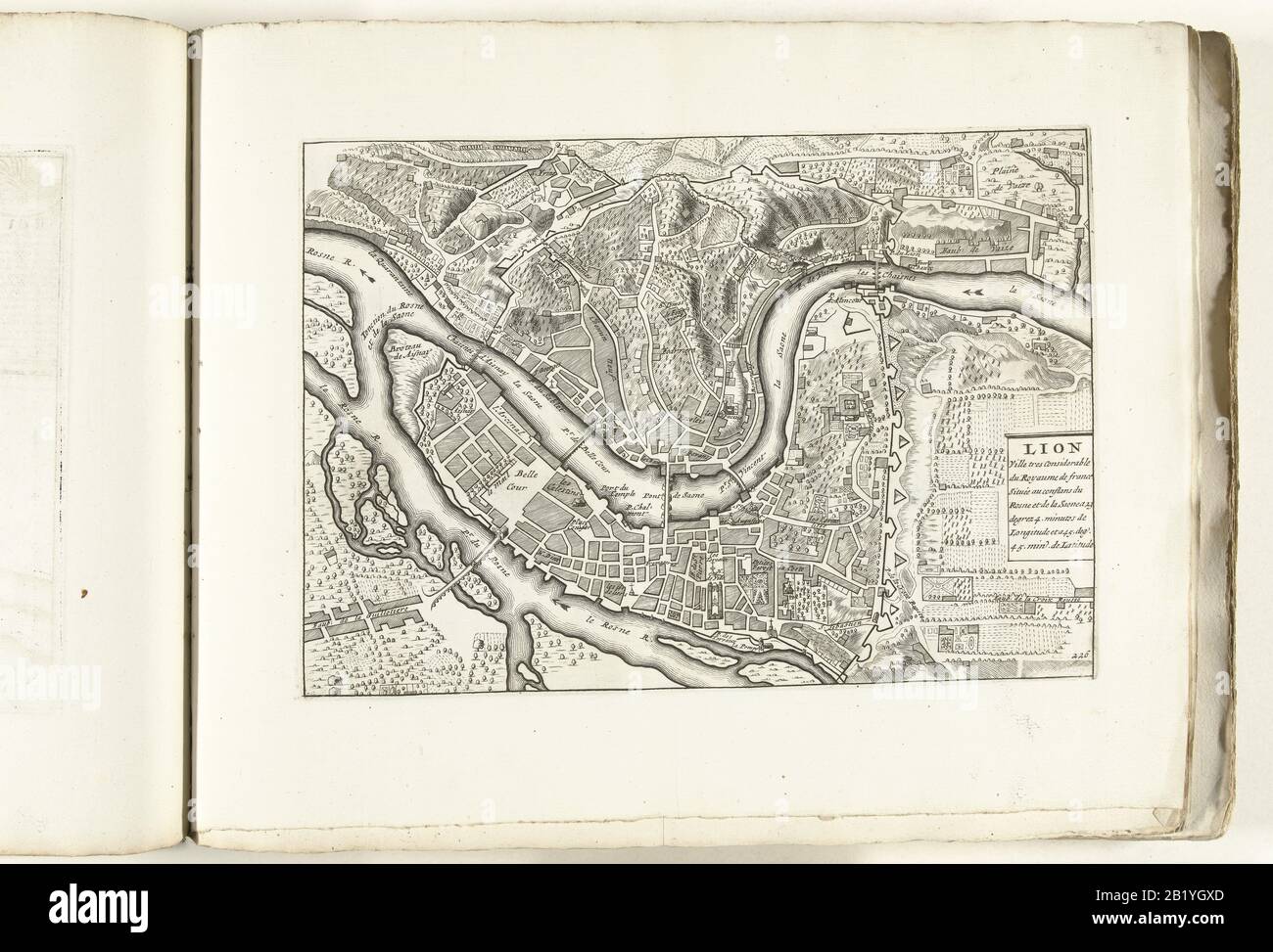 Vintage map of lyon hi-res stock photography and images - Alamy