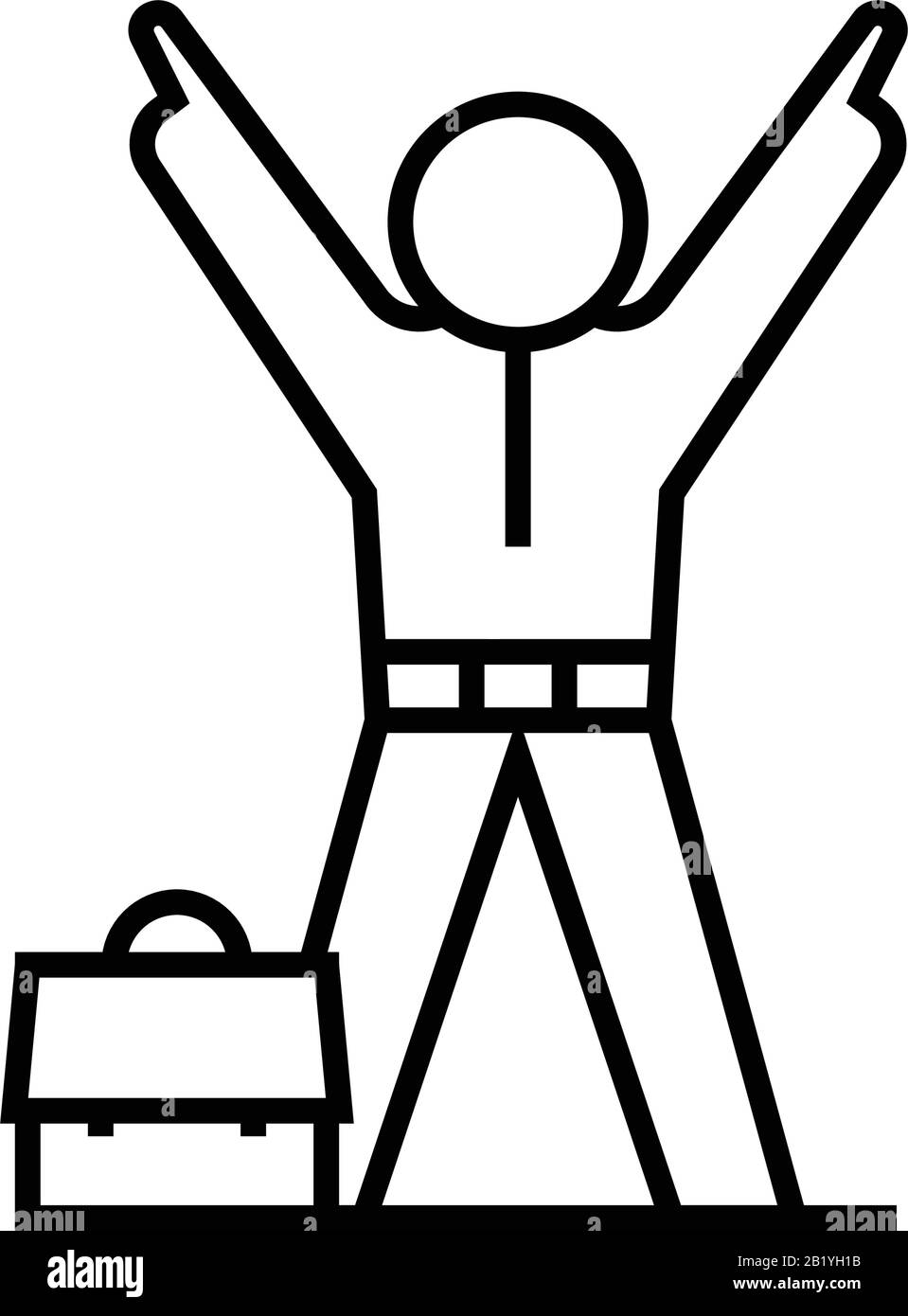 Manager line icon, concept sign, outline vector illustration, linear ...