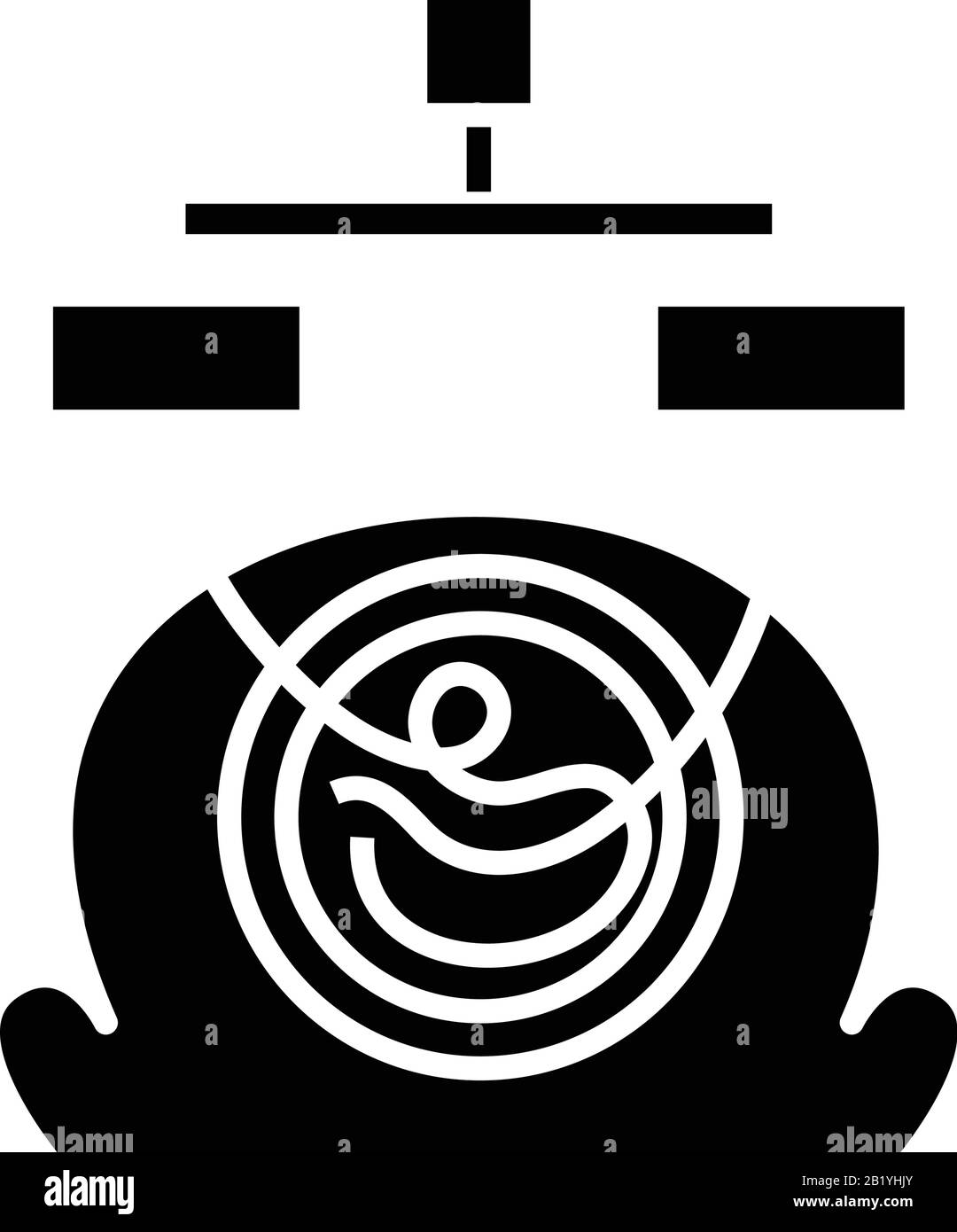 Creating plans black icon, concept illustration, vector flat symbol ...