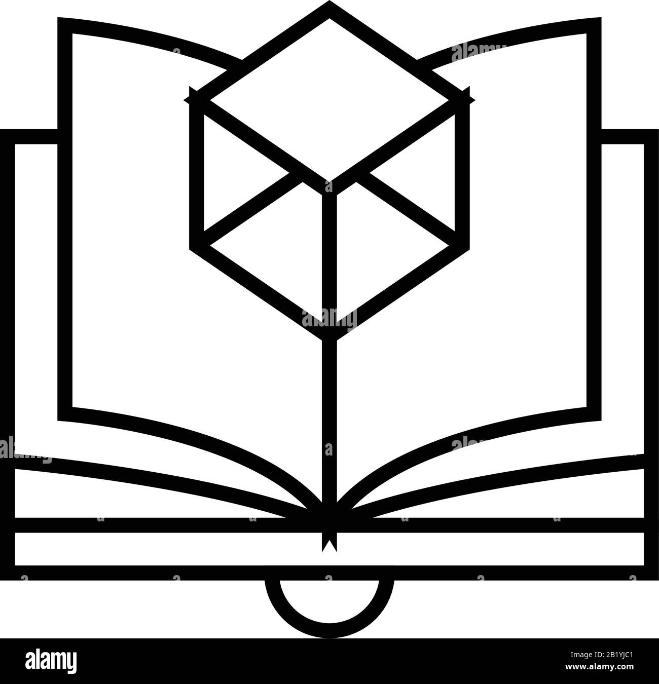 Learninng part line icon, concept sign, outline vector illustration ...