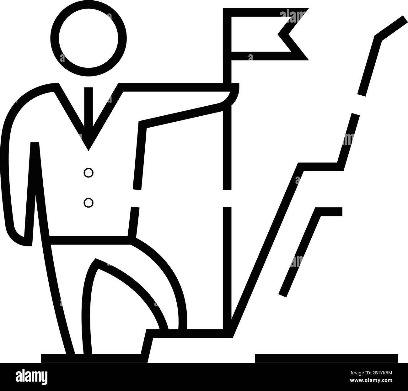 Leader line icon, concept sign, outline vector illustration, linear ...