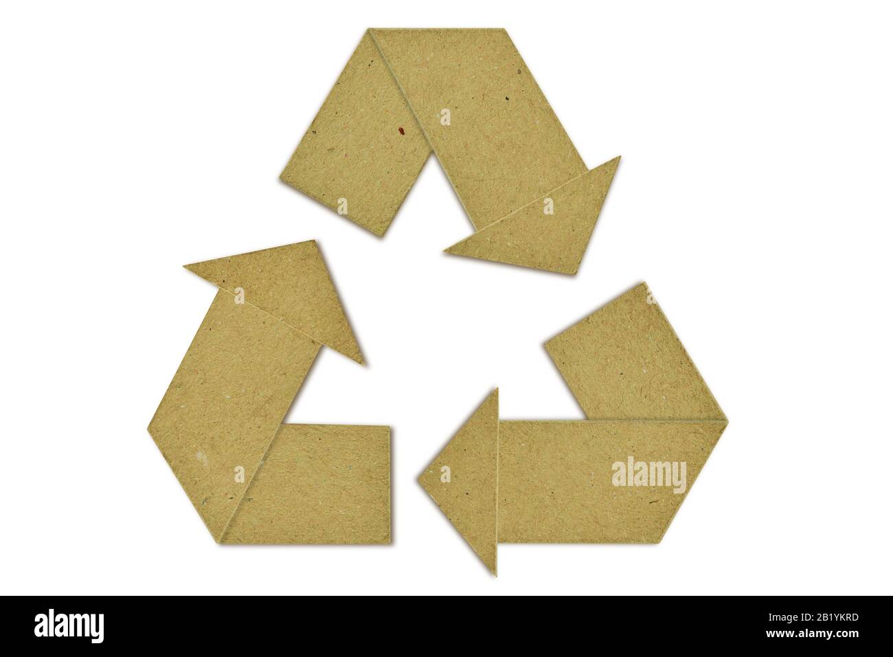 Cardboard recycling symbol - Concept of ecology and paper recycling ...