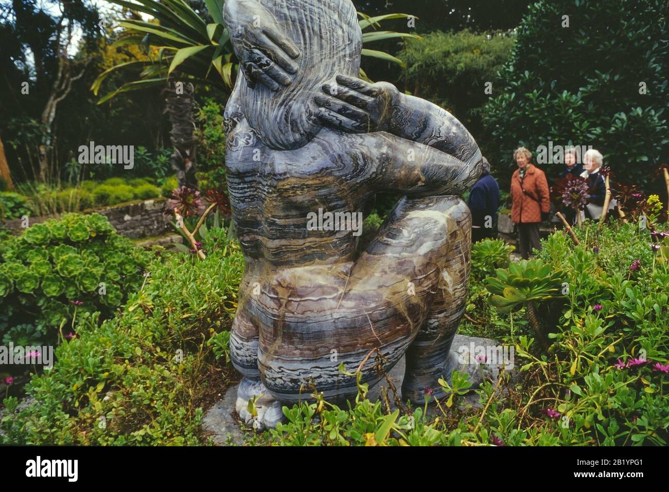Gaia the Earth Mother marble statue at the Abbey Gardens, Tresco, Isles ...