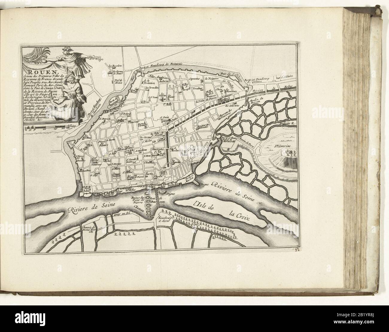 Rouen map hi-res stock photography and images - Alamy