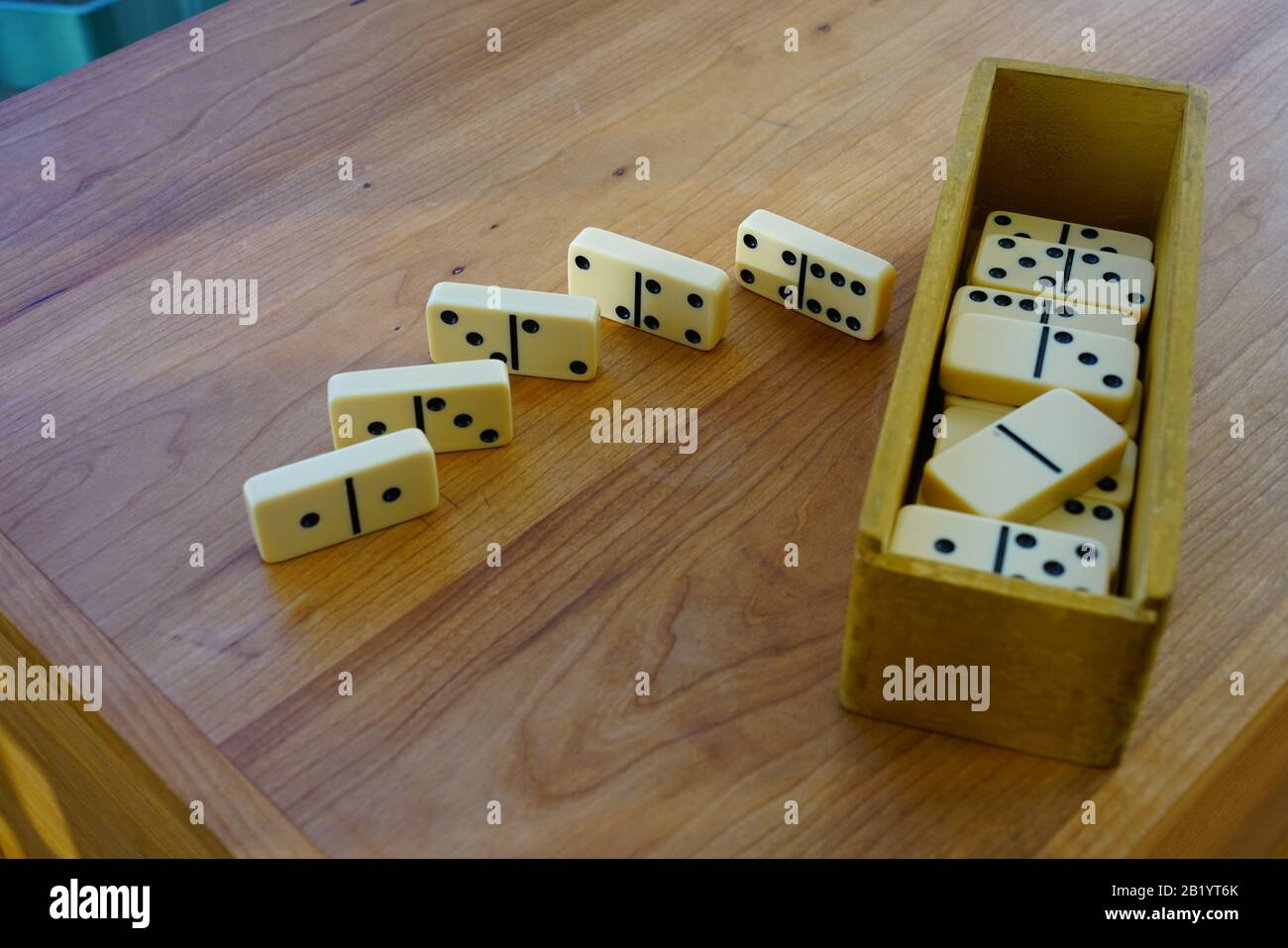 A game of black and white dominoes Stock Photo - Alamy