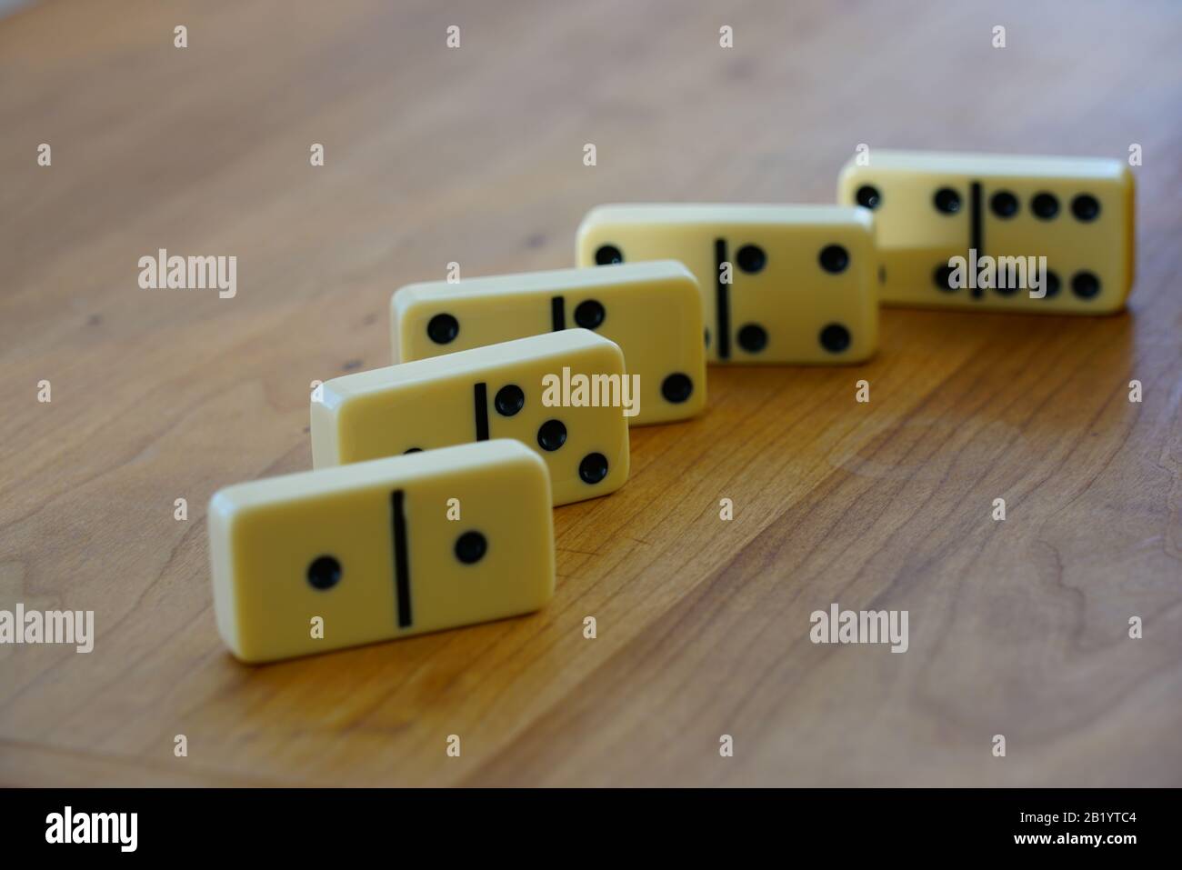 A game of black and white dominoes Stock Photo - Alamy
