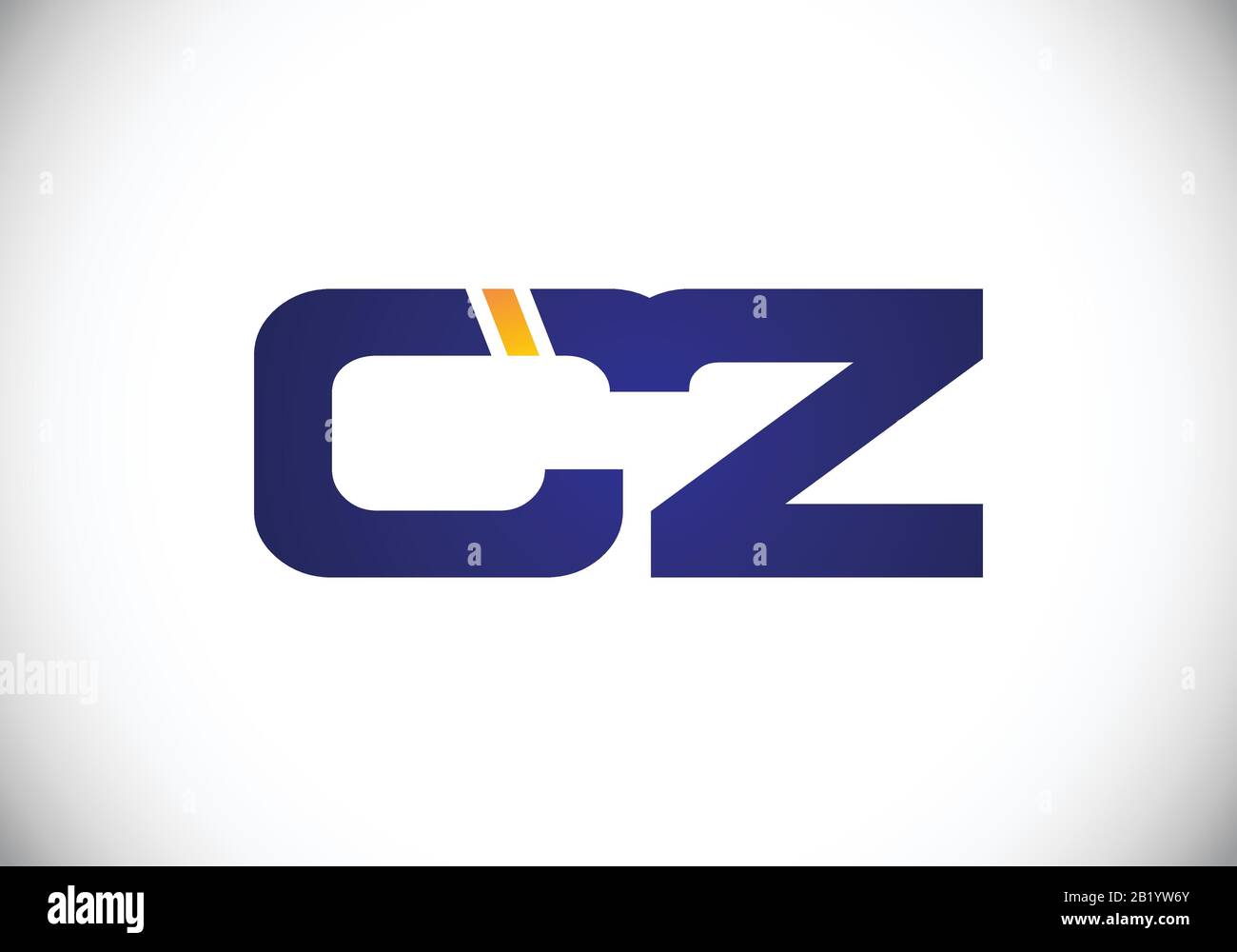 C Z Initial letter logo design, Creative Modern Letters Vector Icon ...