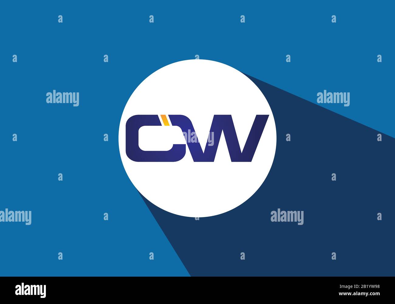 C W Initial letter logo design, Creative Modern Letters Vector Icon ...