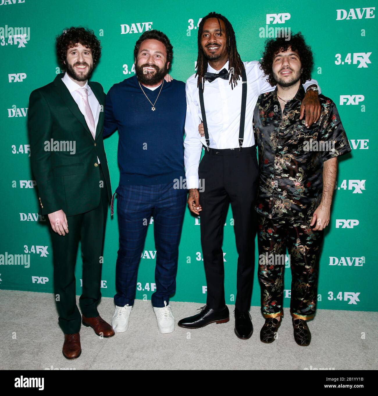Los Angeles, CA - Feb 27, 2020: Dave Burd, Mike Hertz, Gata and Benny ...
