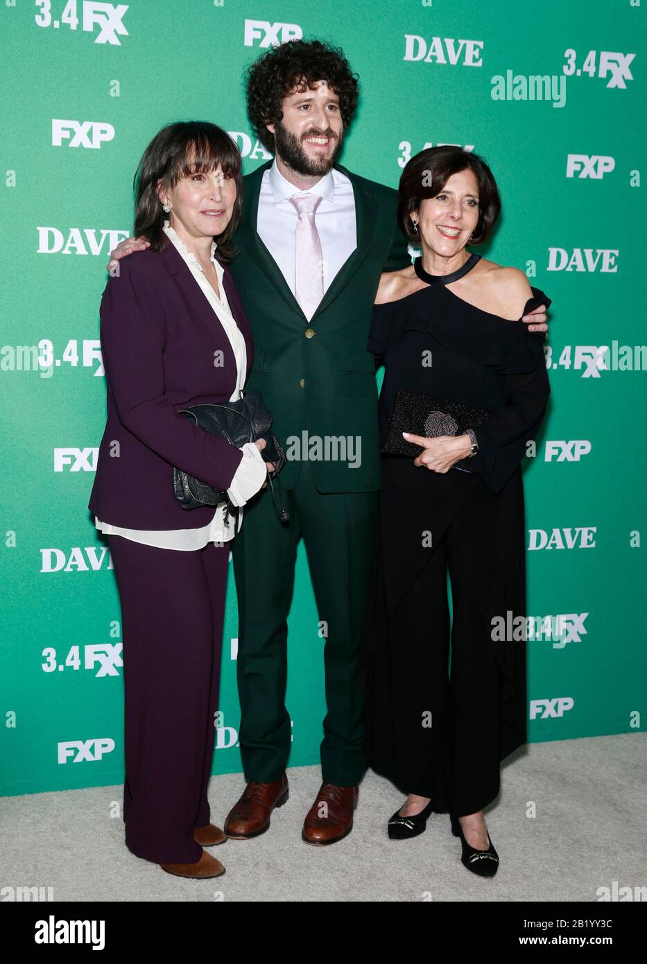Los Angeles, CA - Feb 27, 2020: Gina Hecht, Dave Burd and Dave mother ...