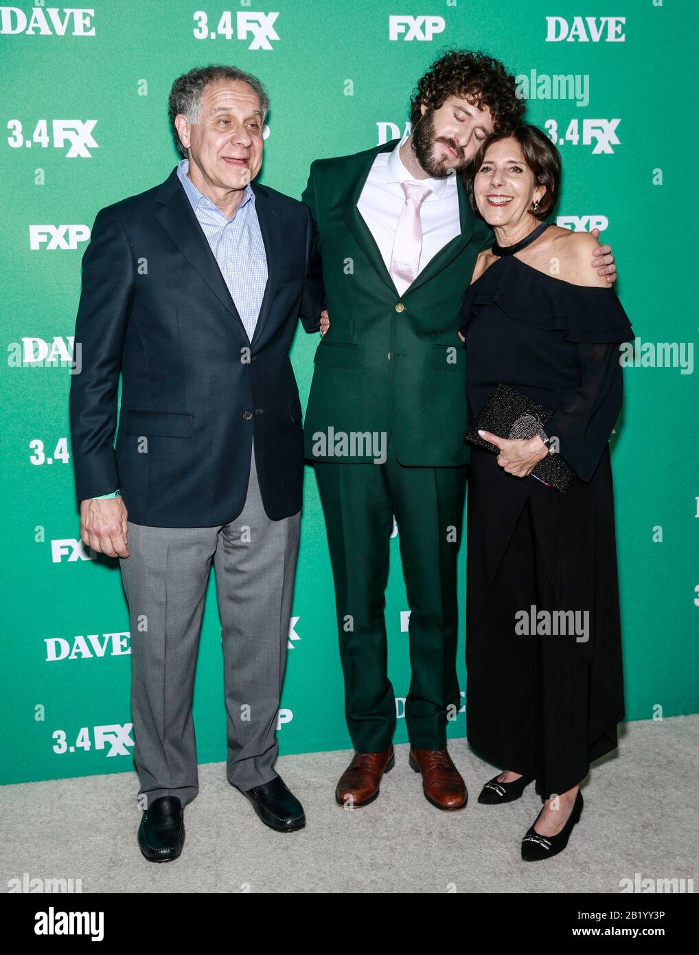 Los Angeles, CA - Feb 27, 2020: Dave Burd (C) and his parents attend ...