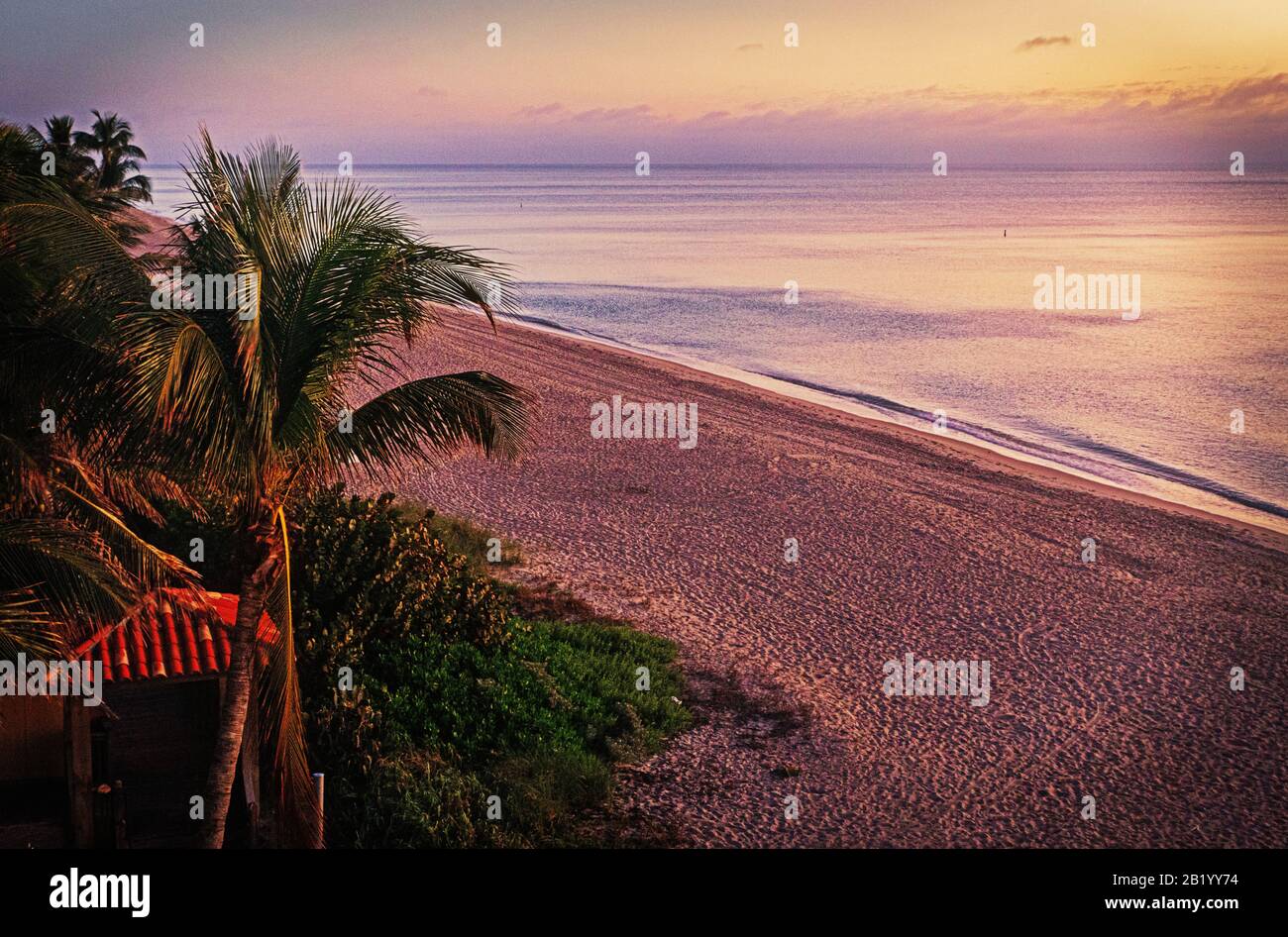 Warm and sunny tropical beach Stock Photo - Alamy