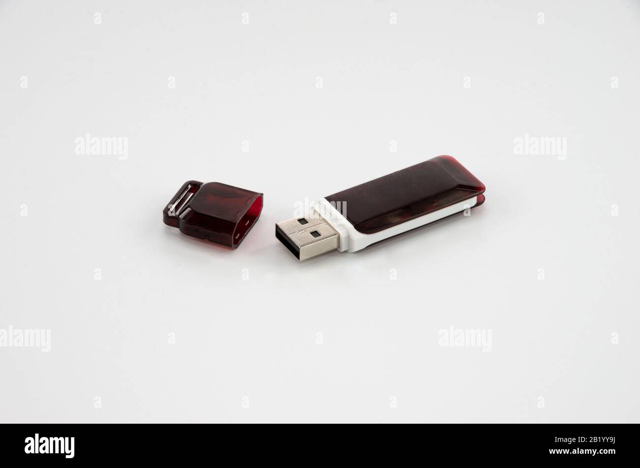 USB Flash for laptop and desktop and other devices, purple Stock Photo ...