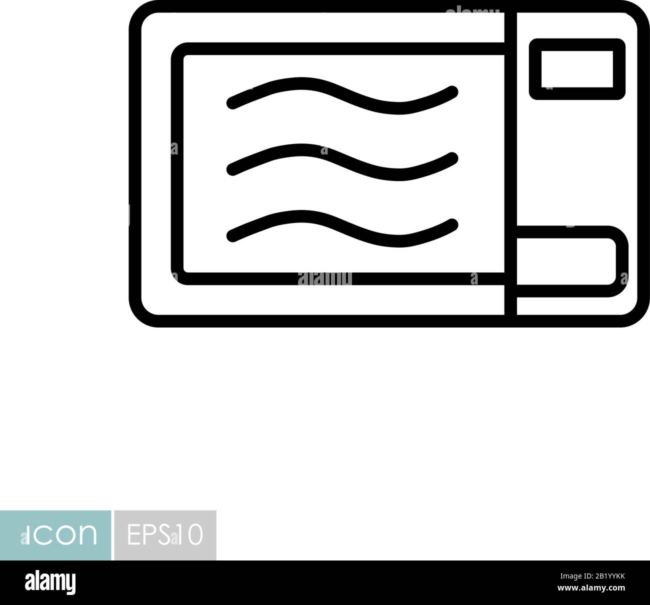 Microwave vector icon. Electric kitchen appliance. Graph symbol for ...