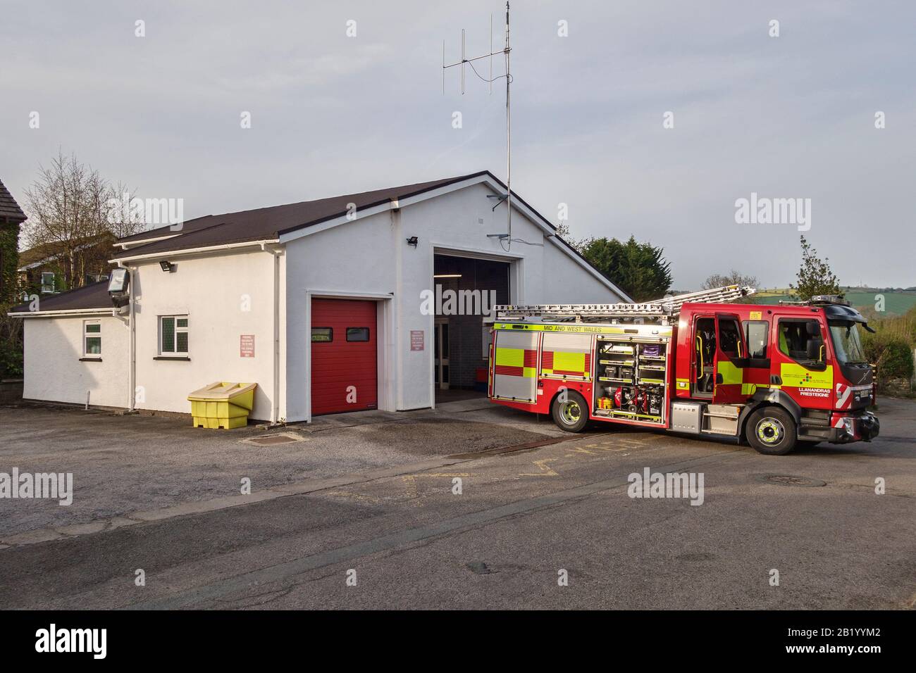 Presteigne Fire Station in Harpers Lane. Presteigne (Powys) is part of ...