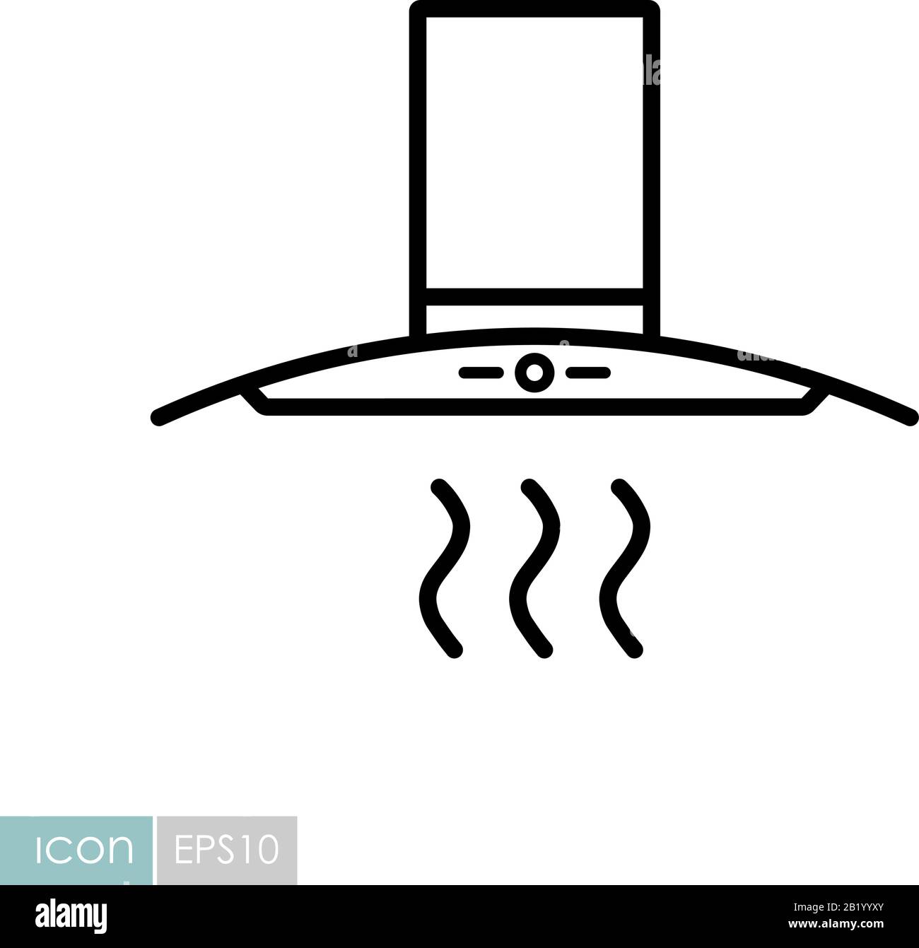 Kitchen hood vector icon. Electric kitchen appliance. Graph symbol for ...