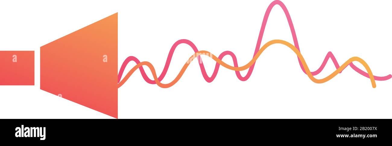 volume with wave gradient style icon design, Music sound melody song ...
