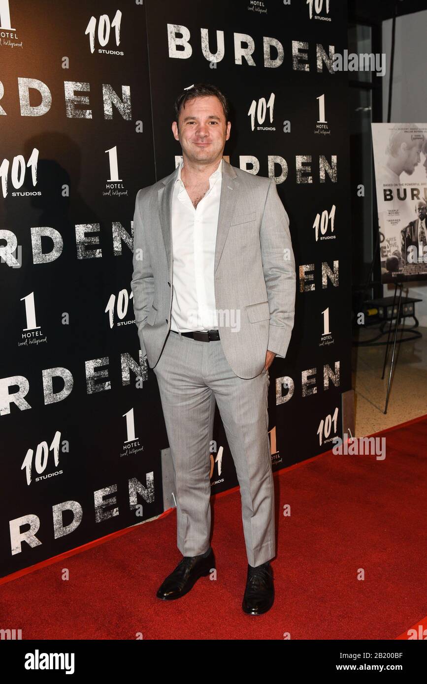Los Angeles, CA. 27th Feb, 2020. Austin Hebert at arrivals for BURDEN ...