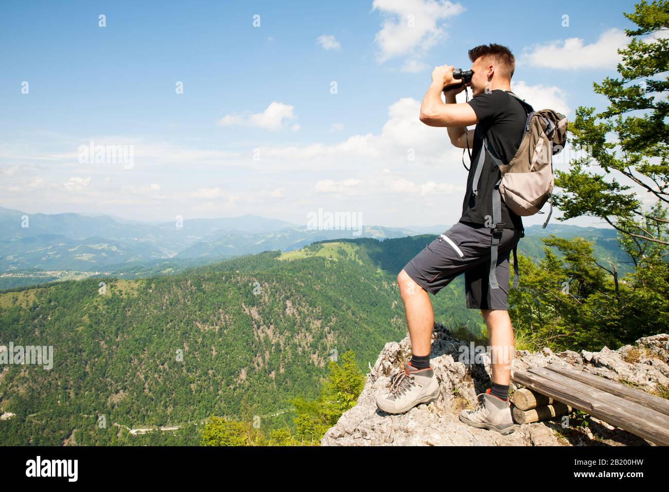 Mountaineer with binoculars hi-res stock photography and images - Alamy
