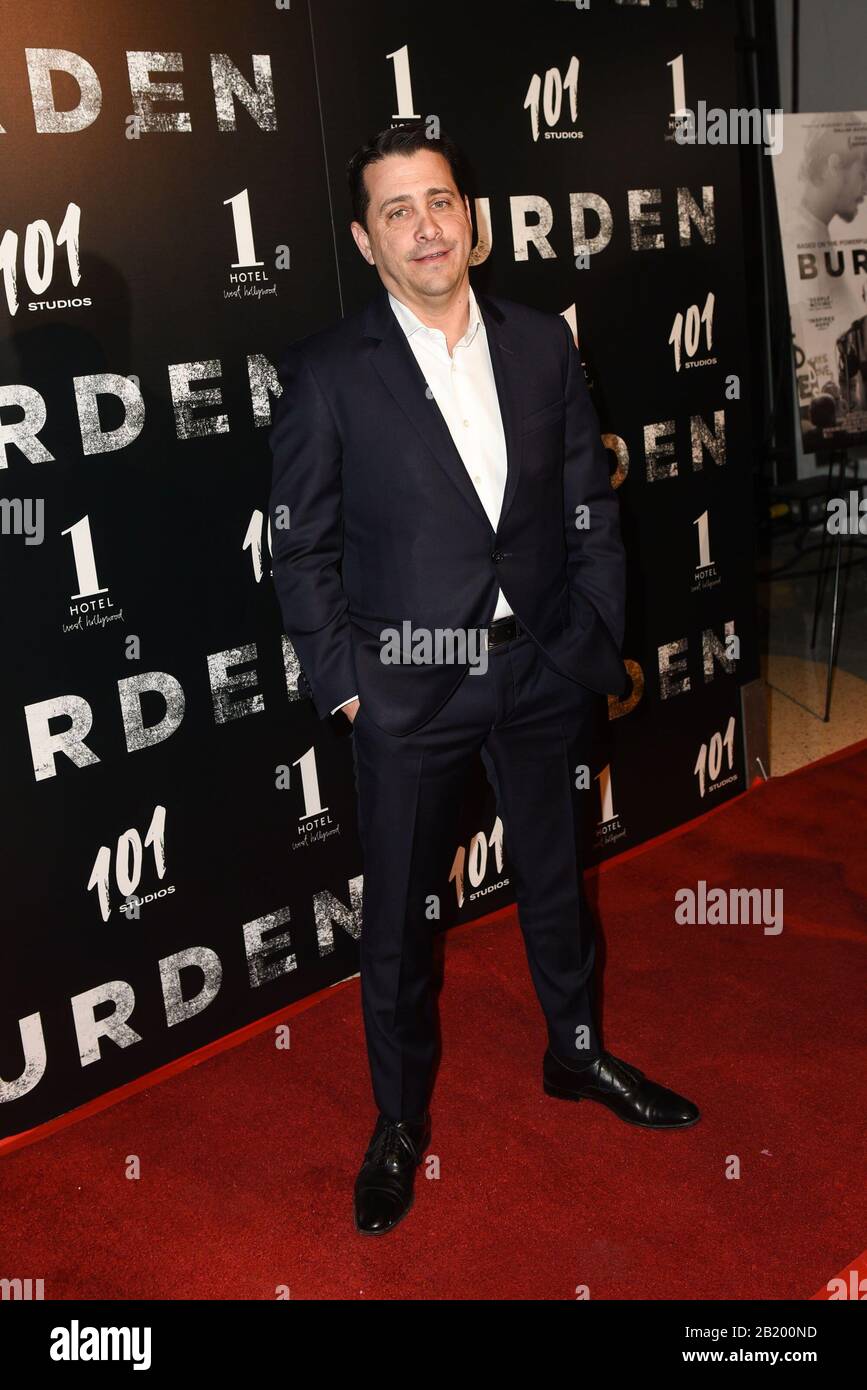 Los Angeles, CA. 27th Feb, 2020. David Glasser at arrivals for BURDEN ...