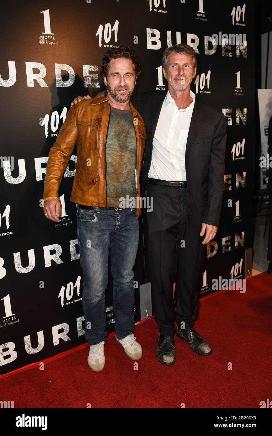 Los Angeles, CA. 27th Feb, 2020. Gerard Butler, Andrew Heckler at ...