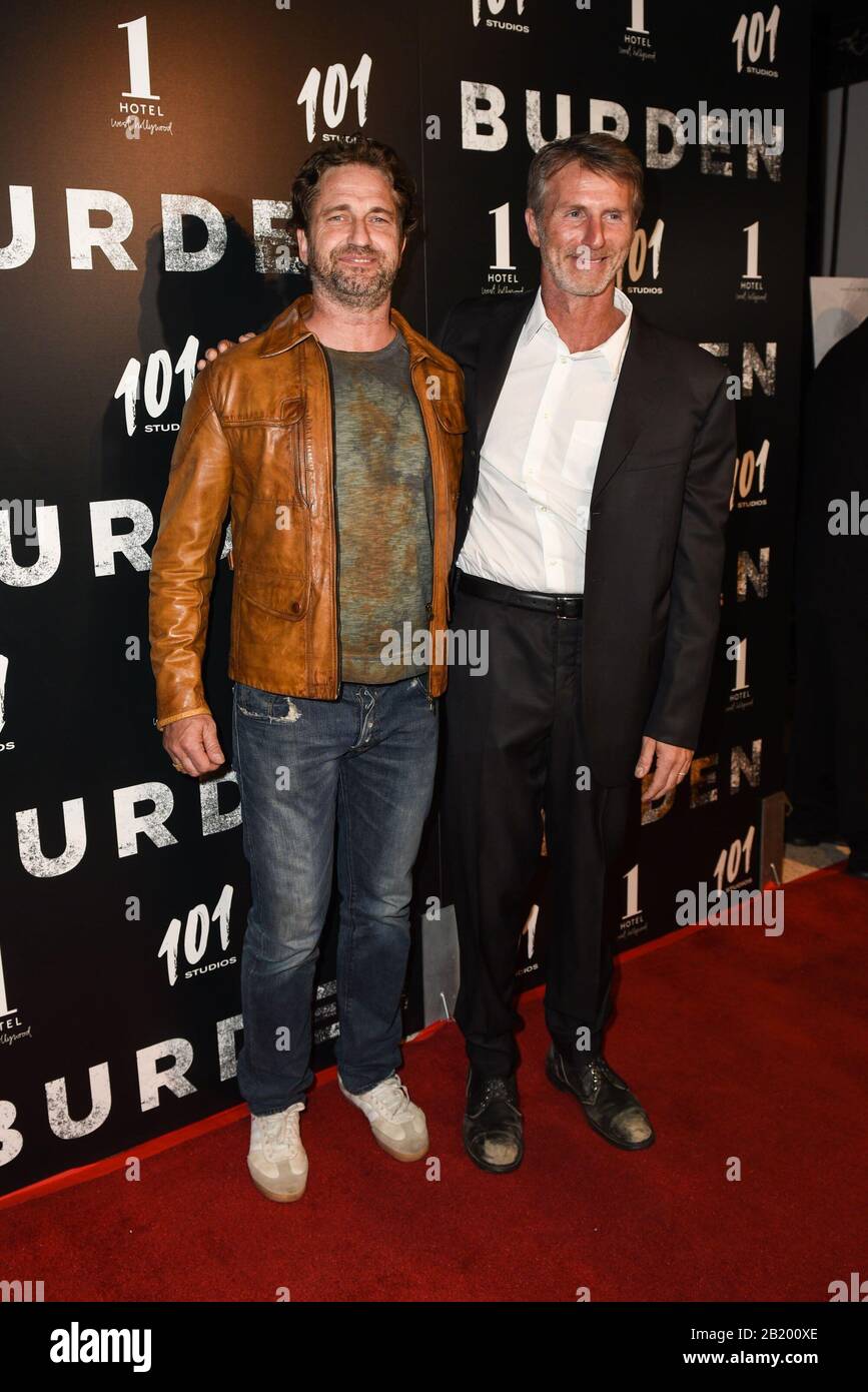 Los Angeles, CA. 27th Feb, 2020. Gerard Butler, Andrew Heckler at ...