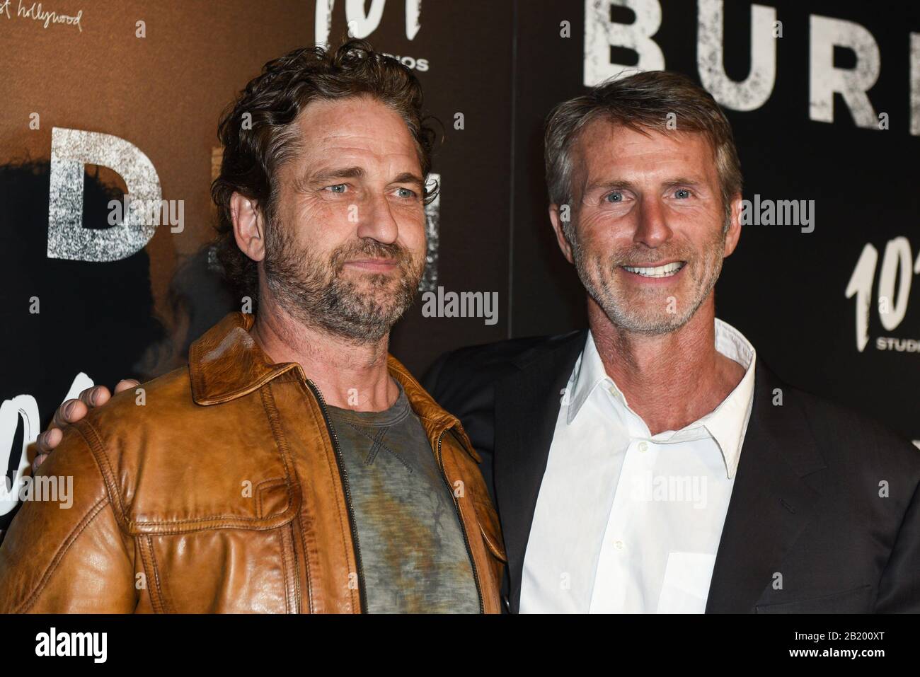 Los Angeles, CA. 27th Feb, 2020. Gerard Butler, Andrew Heckler at ...
