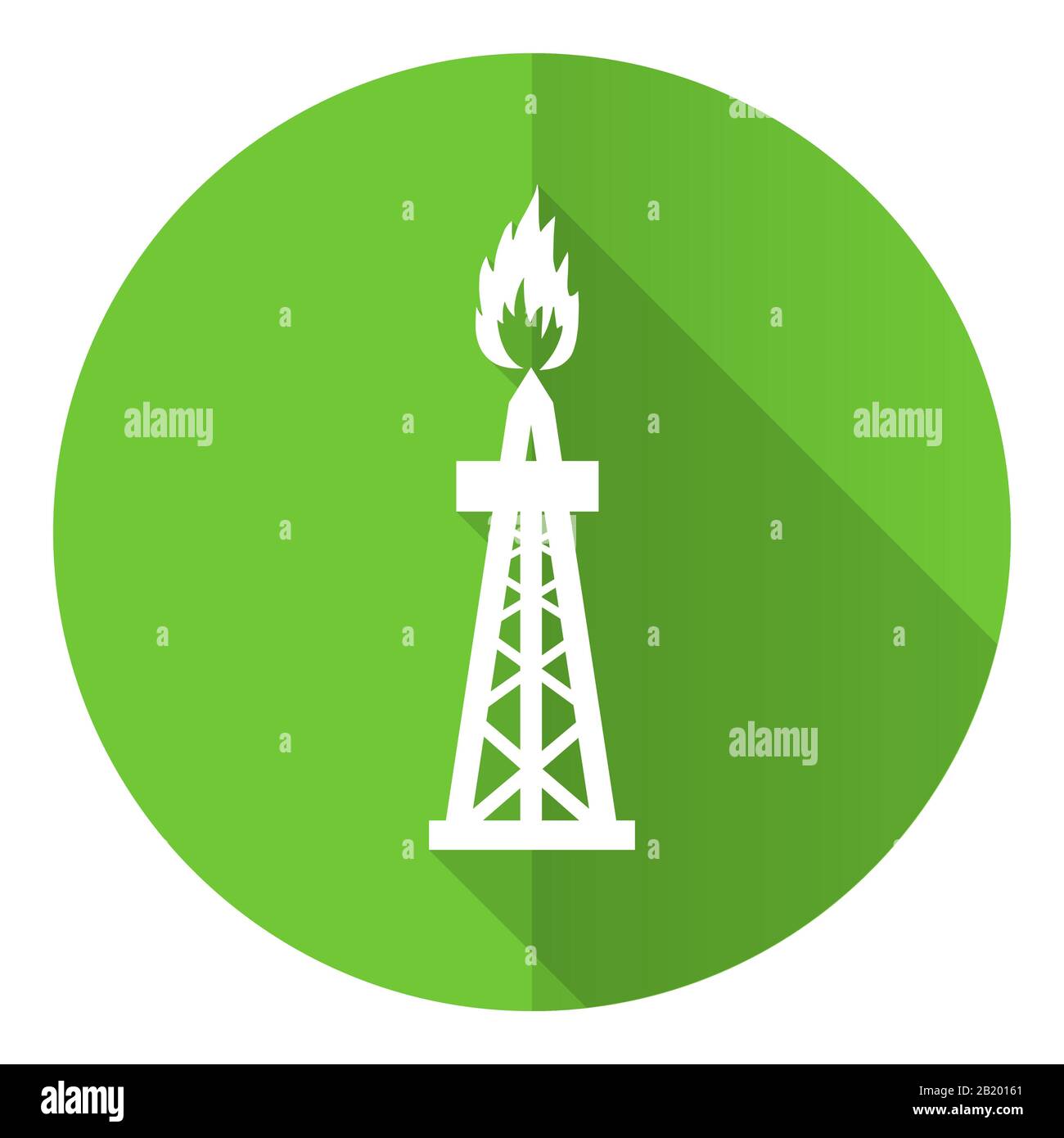 Drilling flat design vector icon, oil and gas concept illustration ...