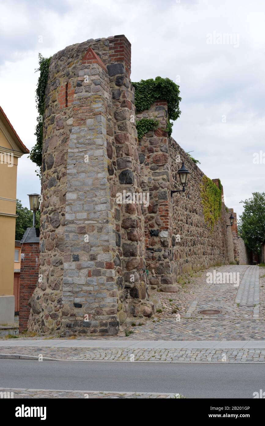 medieval old town wall in Templin, Germany Stock Photo - Alamy