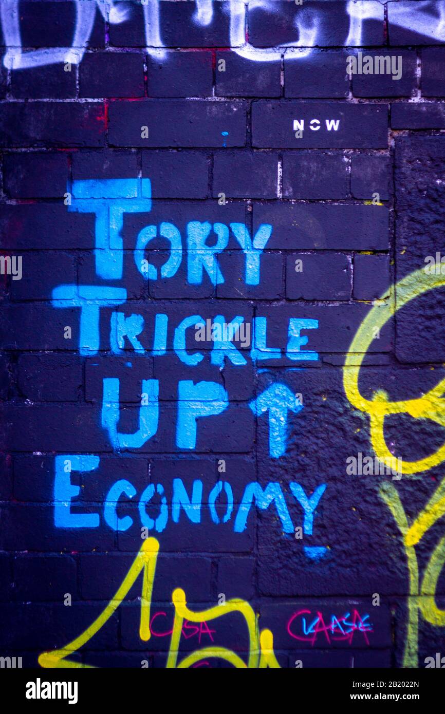 Tory trickle up economy Stock Photo - Alamy