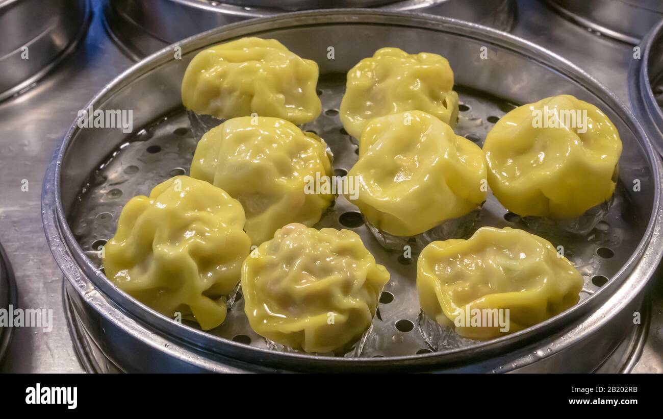 The close up of Taiwanese dim sum in Taipei night market Stock Photo ...