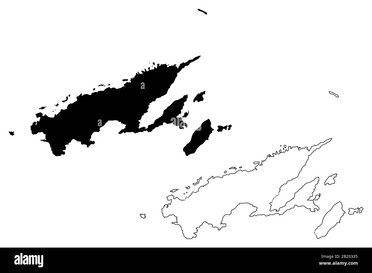 Northern Division (Republic of Fiji, Melanesia) map vector illustration ...