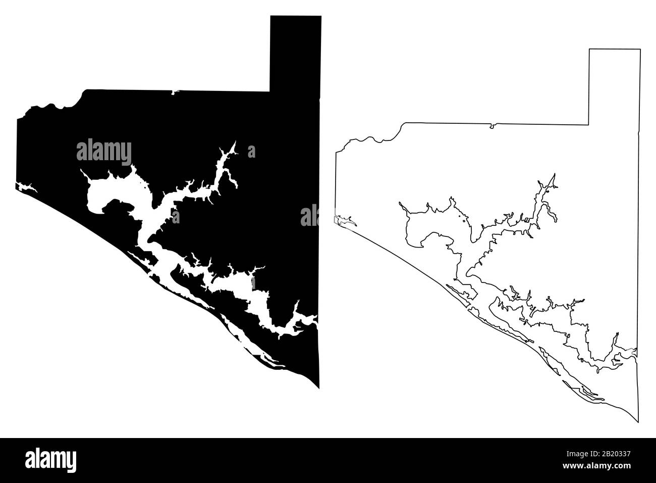 Florida County Map Vector