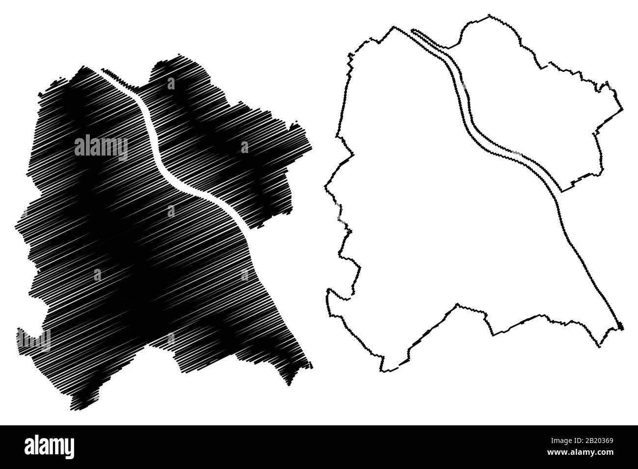 Bonn City (Federal Republic of Germany, North Rhine-Westphalia) map ...