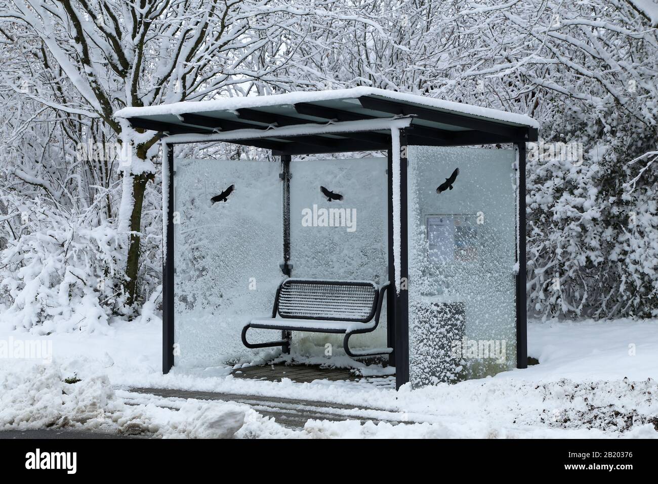 Bus stop snow germany hi-res stock photography and images - Alamy