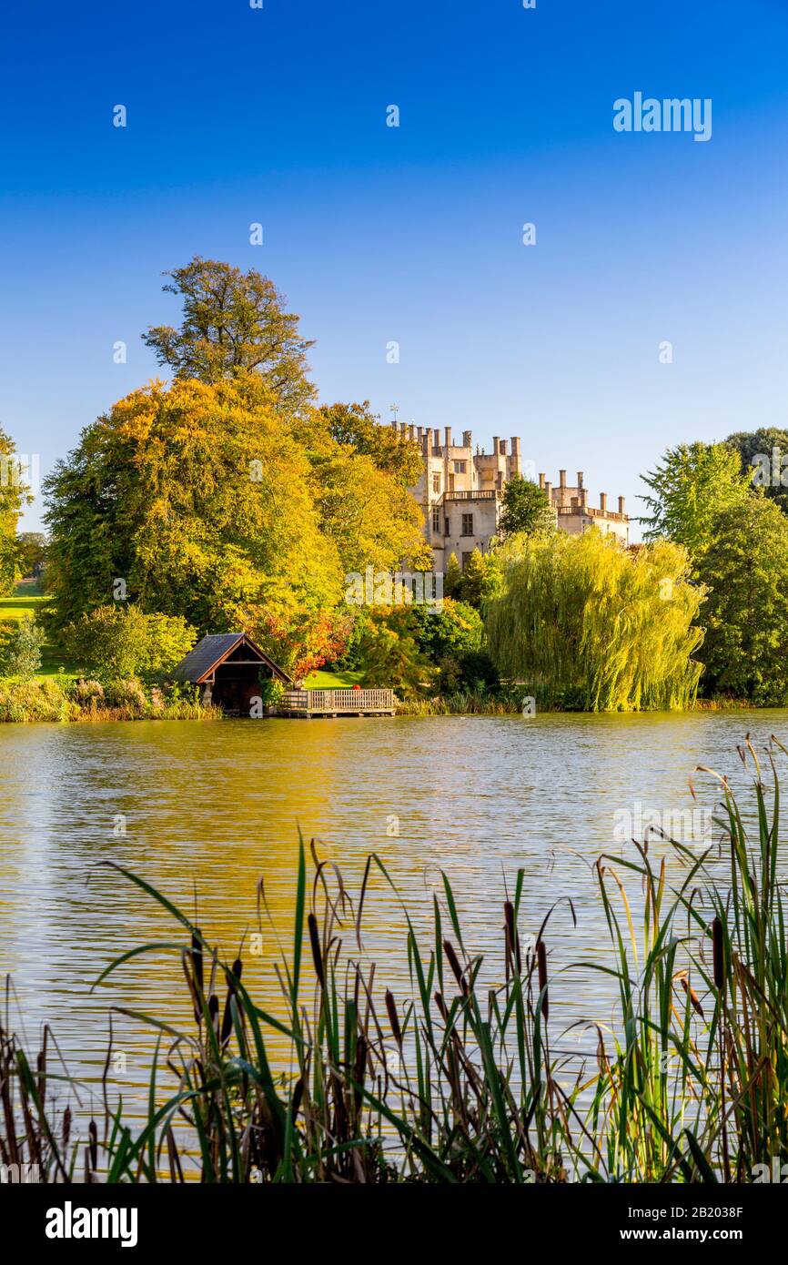 Sherborne 'New' Castle built 1594 by Sir Walter Raleigh viewed across ...