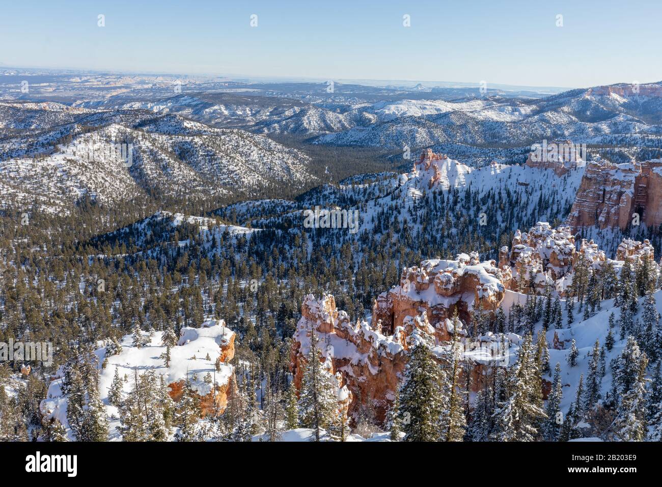 Scenic Winter Landscape in Bryce Canyon National Park Utah Stock Photo ...