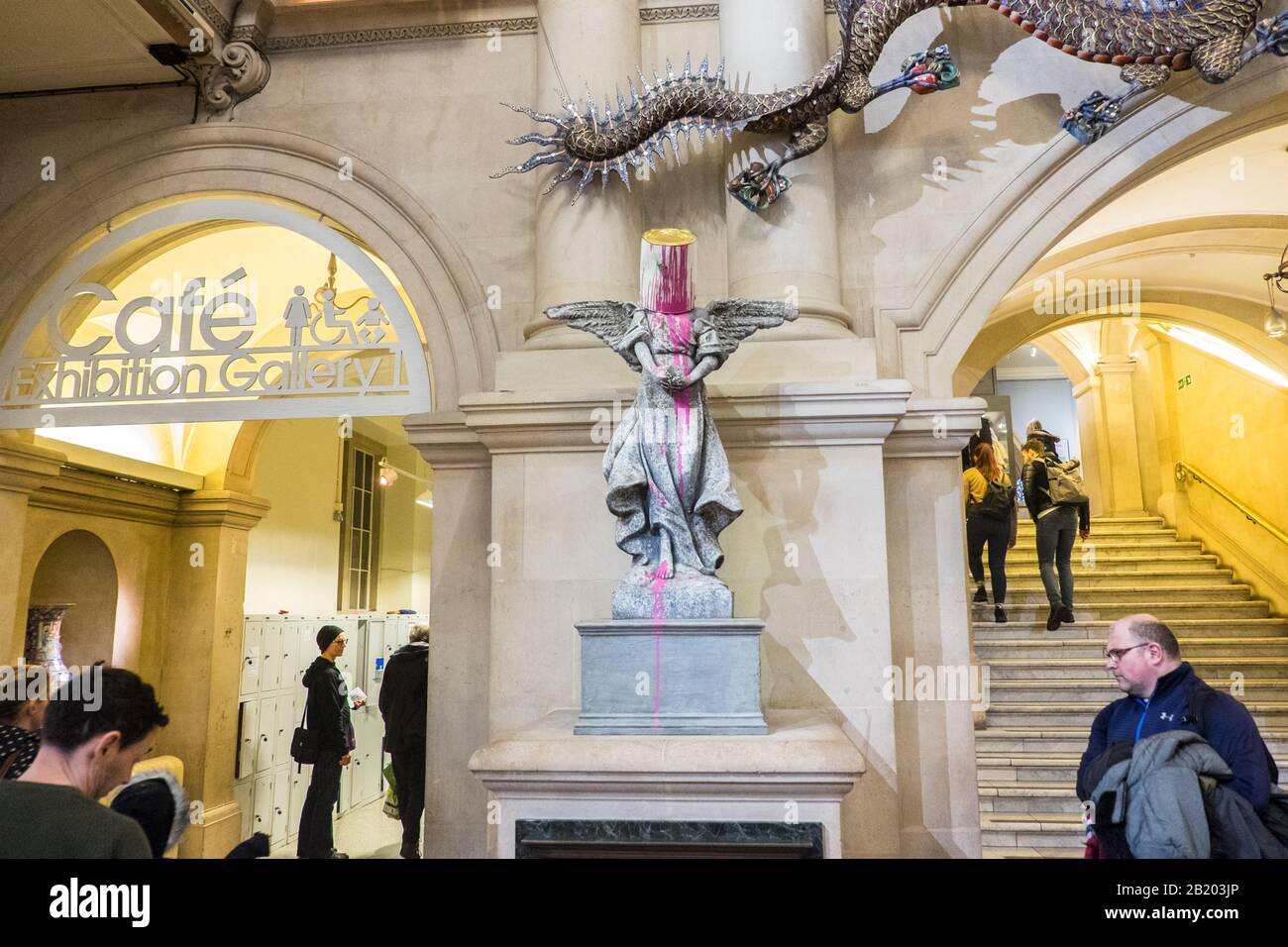 Banksys paint pot angel hi-res stock photography and images - Alamy