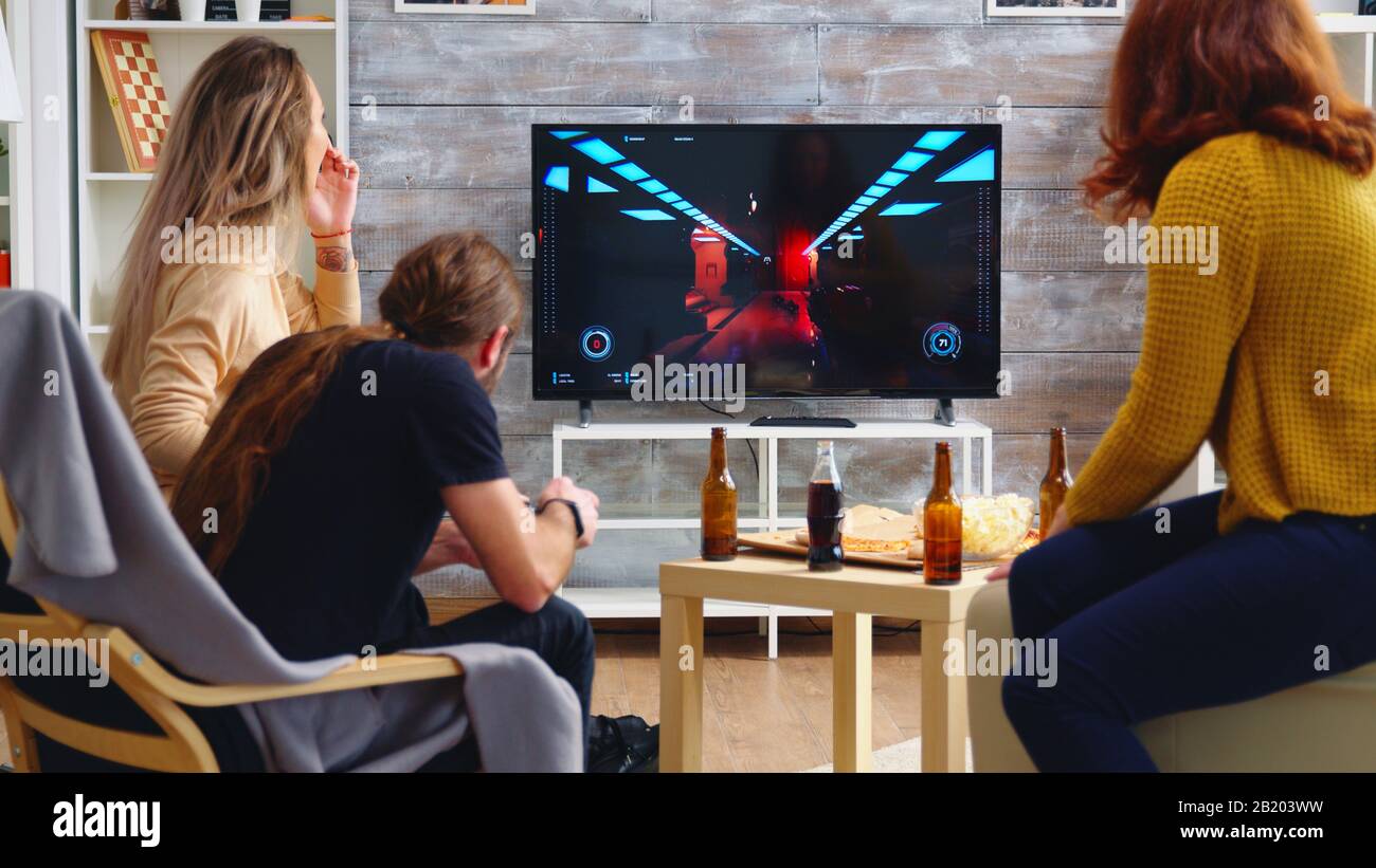 Blonde eating pizza woman hi-res stock photography and images - Alamy