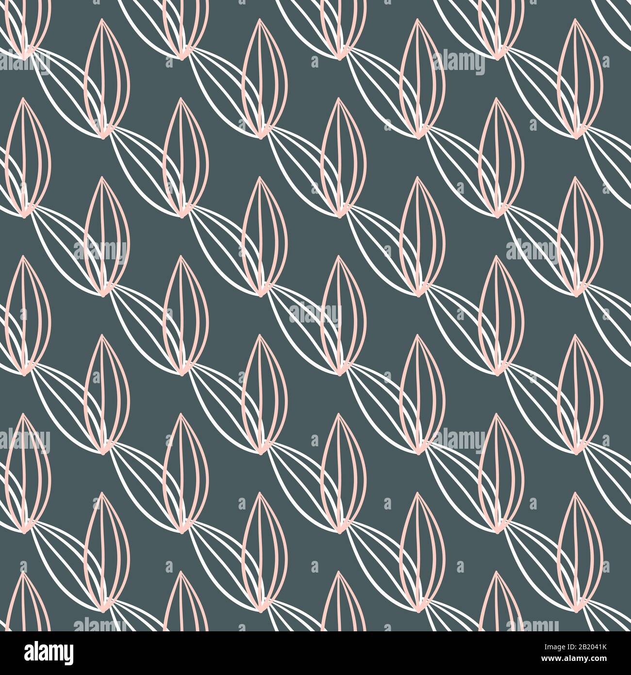 Seamless repeating pattern with floral elements in pastel colors on ...